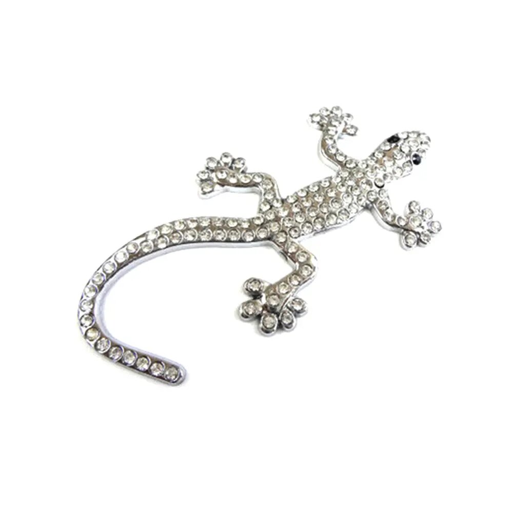 Серебряная металлическая эмблема Gecko 3D