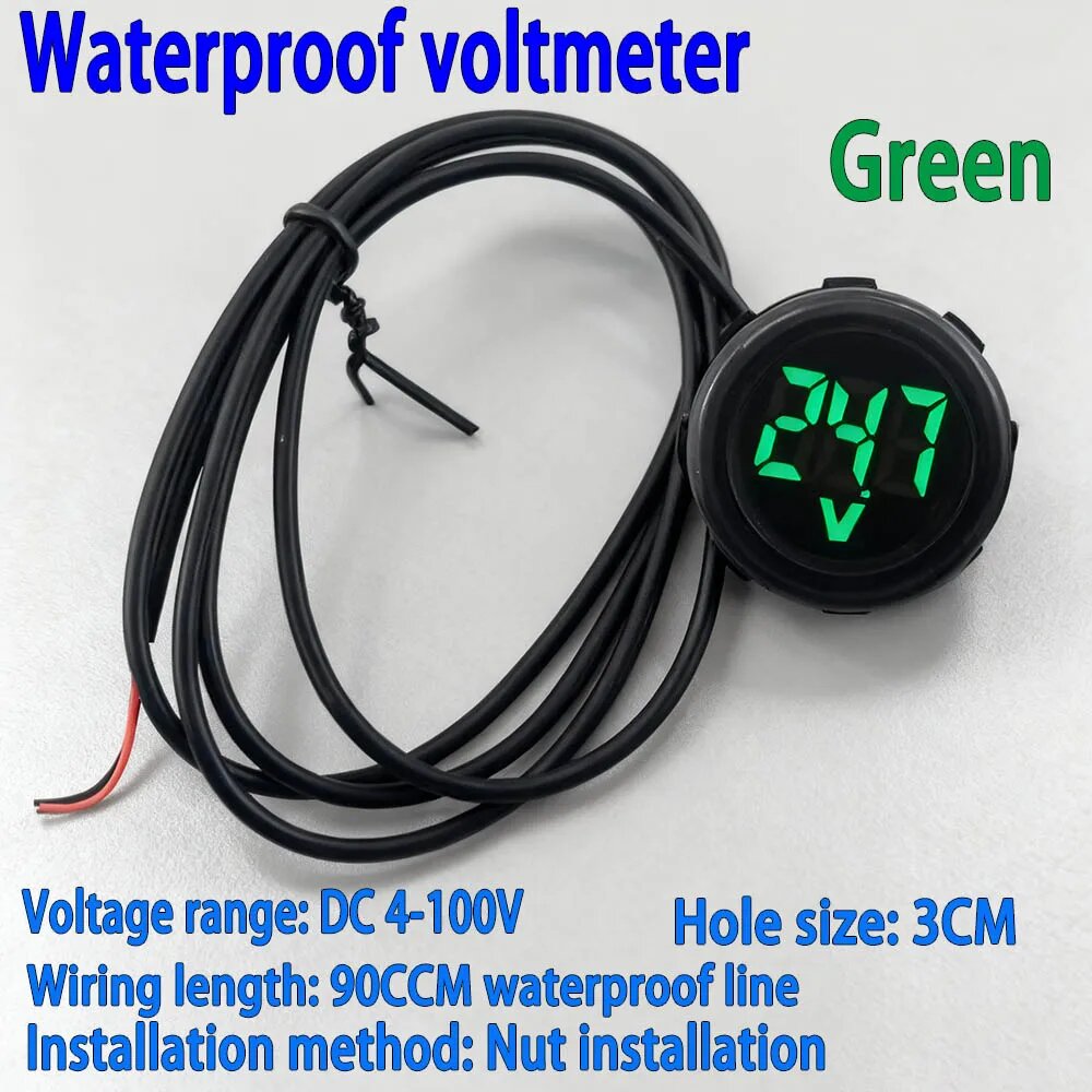 HBXINTAO Цифровые вольтметры DC 4-100В 4 шт. LED-Green
