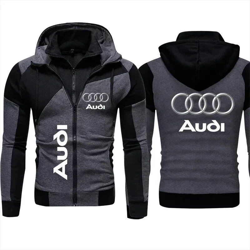 Мужской худи Audi черный, армейский зеленый, S