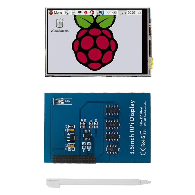 Сенсорный экран 3.5" 5FPS LCD для Raspberry Pi 4/3B
