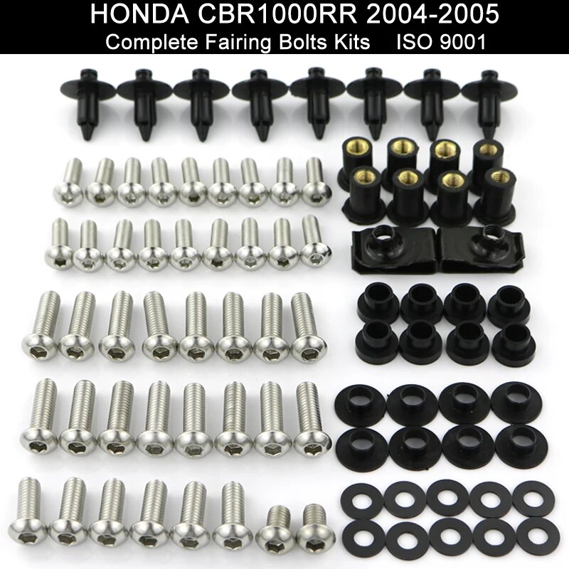 Болты для обтекателей Honda CBR1000RR 2004-2005, original silver