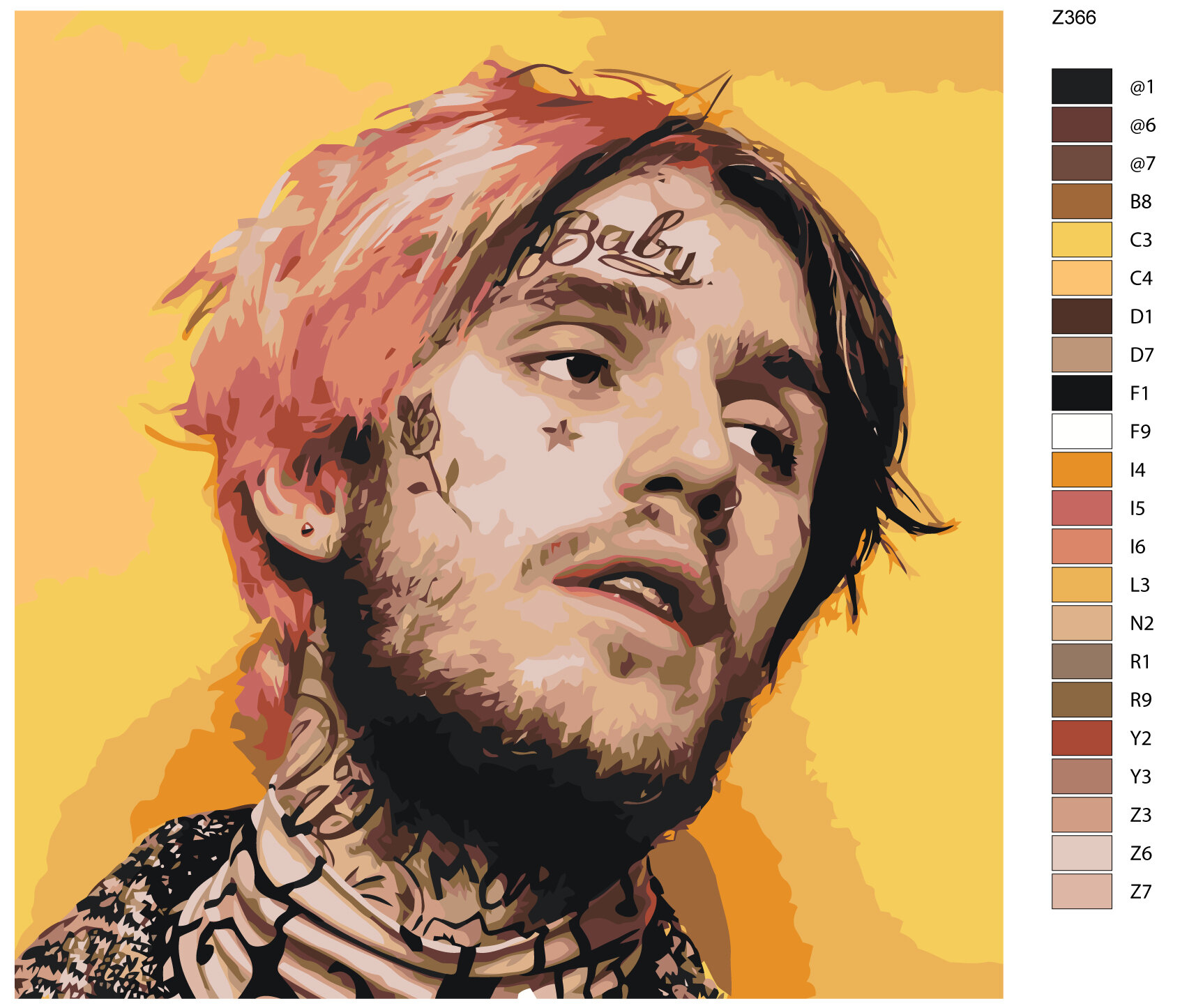 Картина по номерам Z-366 "Lil peep" 40x40