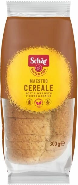 Безглютеновый цельнозерновой хлеб Schar Maestro Cereale 3 шт x 300г