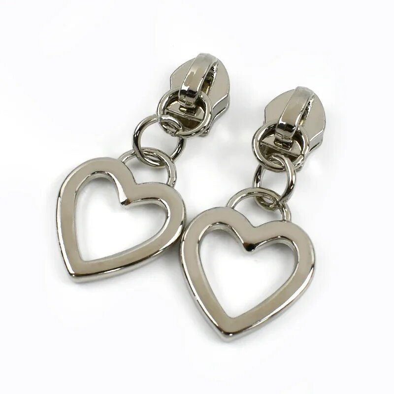 Бегунки для молнии серебряные Meetee №5 ZT161-Silver