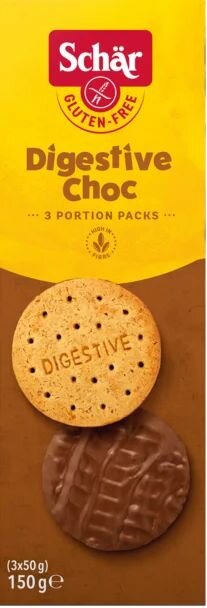 Шоколадное печенье Schar Digestive без глютена 5 шт x 150г