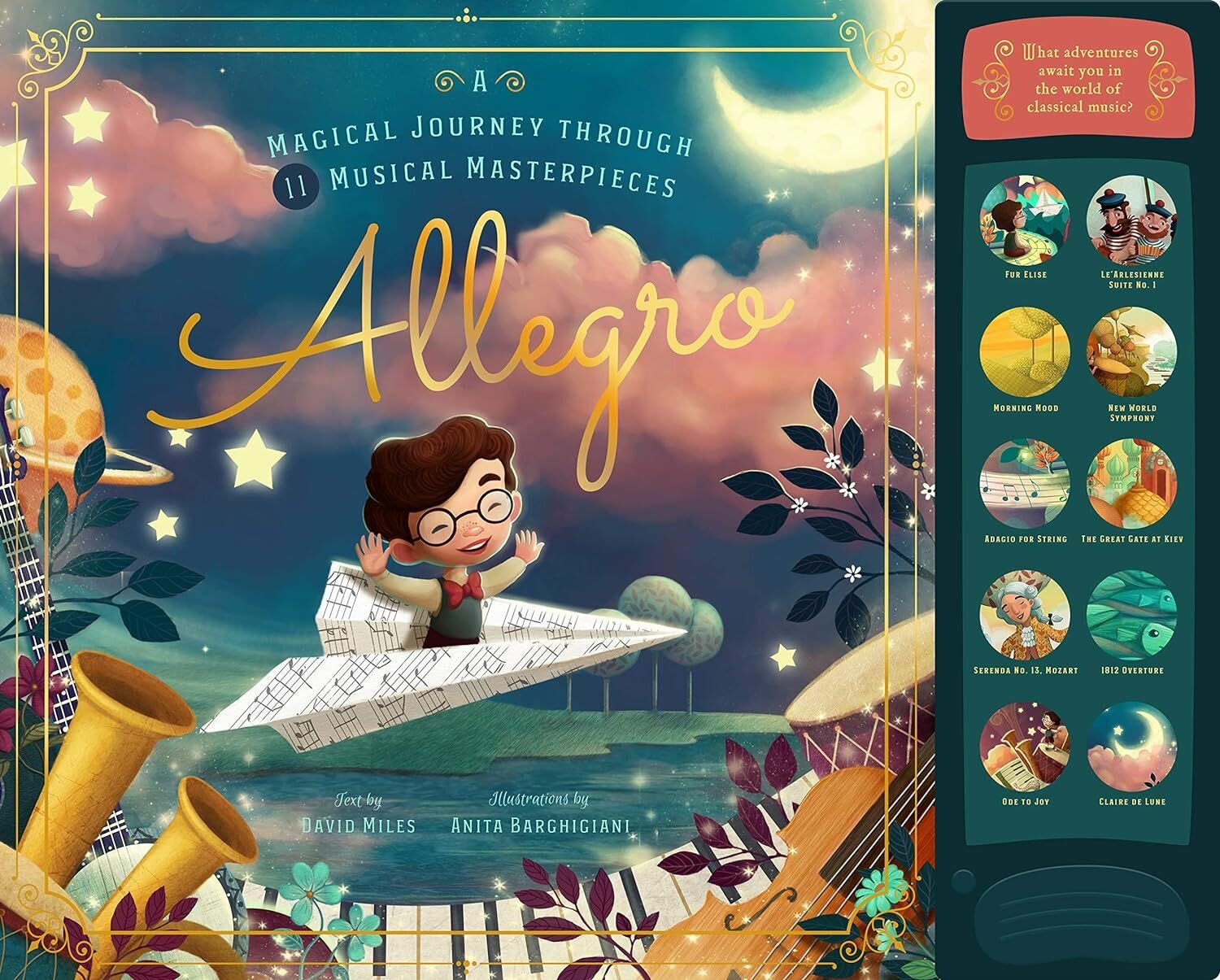 Звуковая книга "Allegro: A Musical Journey Through 11 Musical Masterpieces" в твердом переплете