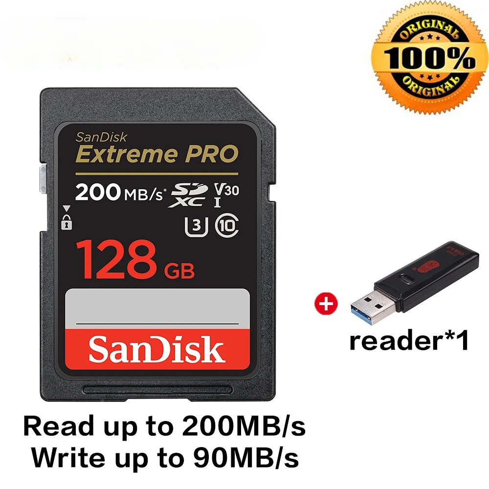 SanDisk Extreme PRO SD-карта памяти 1TB Read 200M-128G-combo