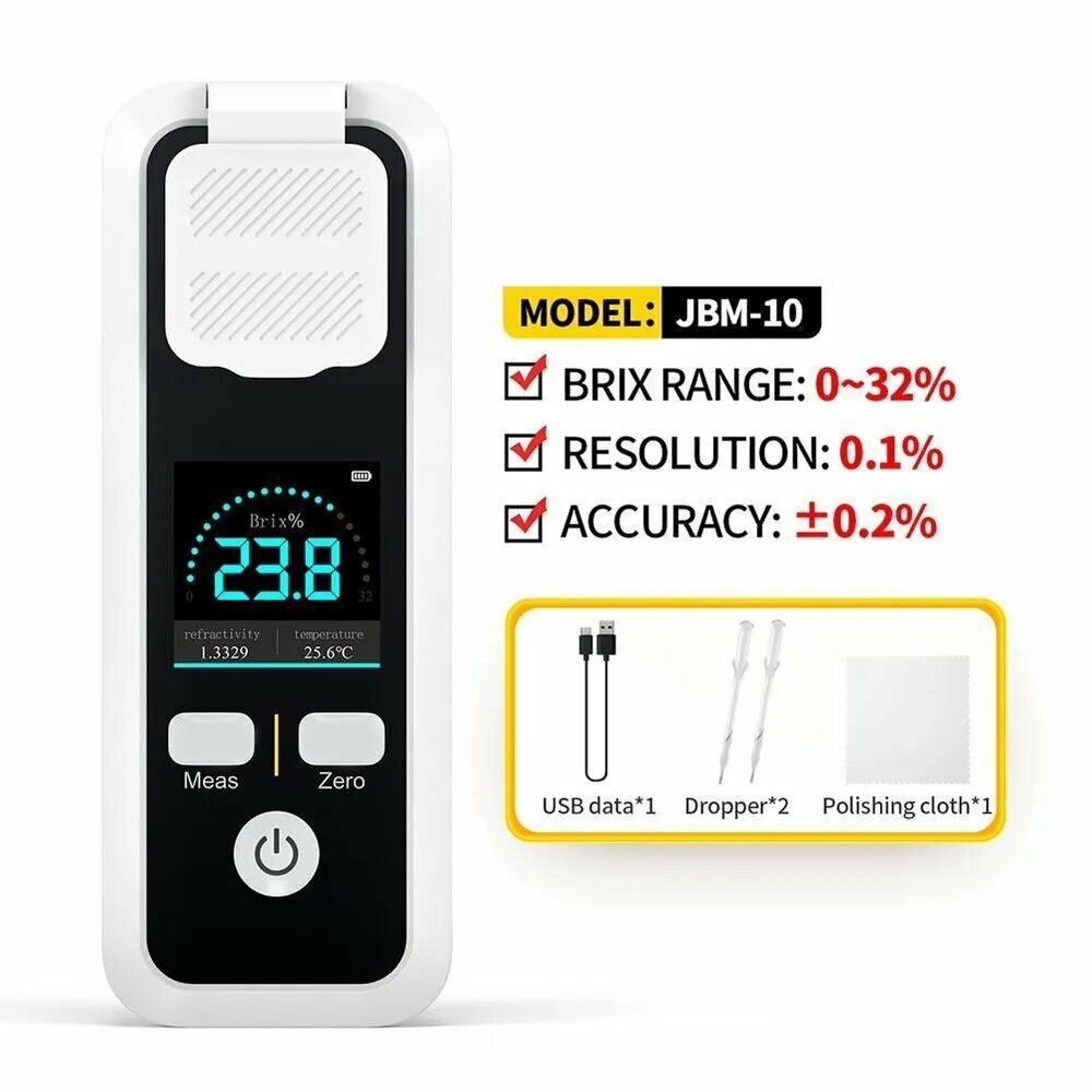 JBM-10 JBM-20 Цифровой рефрактометр Brix sugar meter (авторизованный)