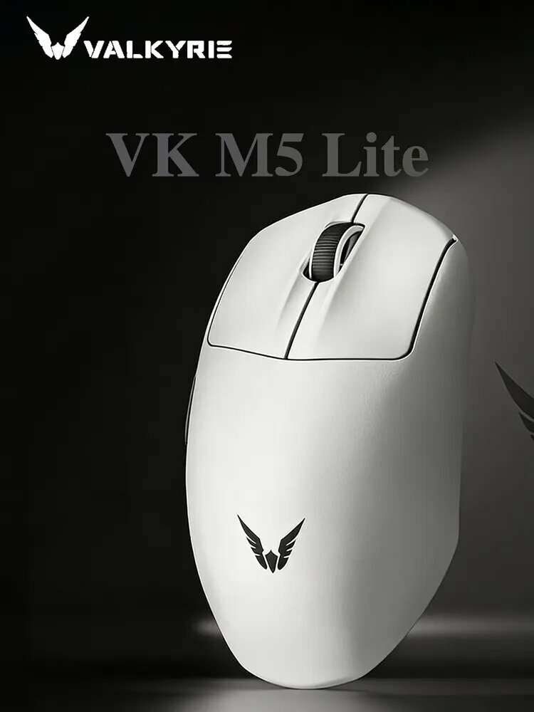 VALKYRIE Игровая мышь беспроводная VALKYRIE VK M5 Эргономичная форма, три режима подключения, лёгкая игровая мышь для киберспорта, белый, черный