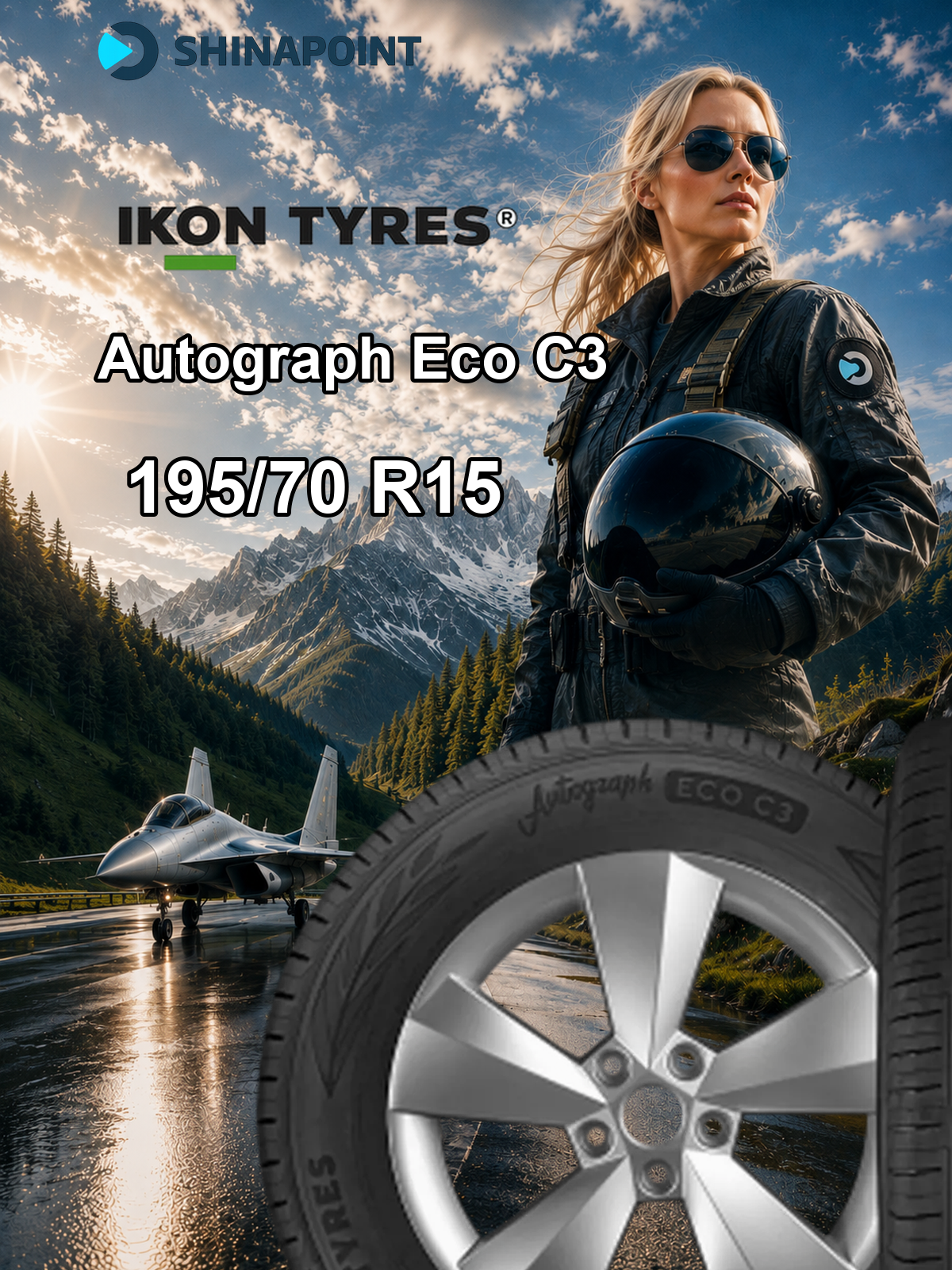 Шины летние R15 195 70 104 R автомобильная летняя резина IKON модель Autograph Eco C3