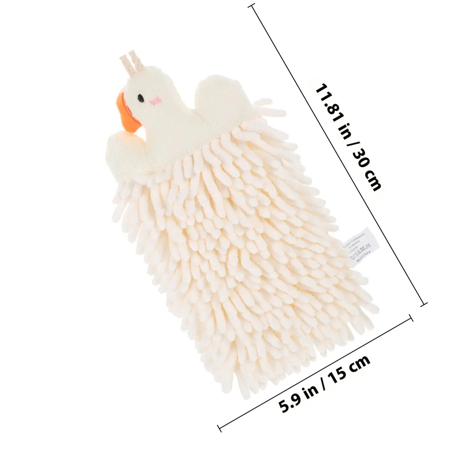 Полотенце из бархатной ткани для рук White