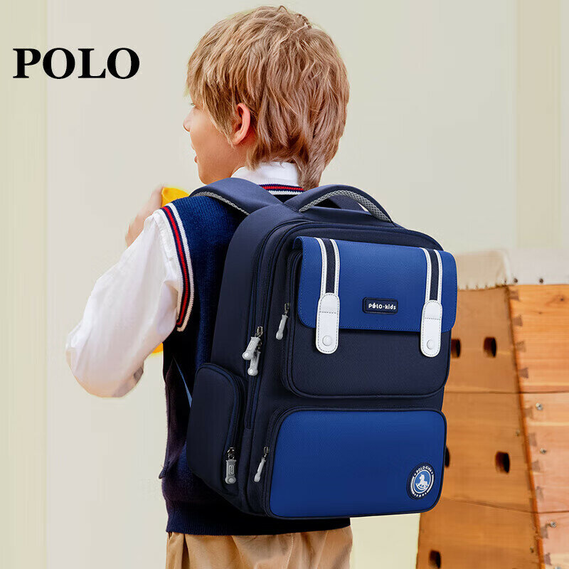 POLO Backpack for Primary School Students, Grades 1-3 And 6, Large Capacity Backpack for Boys And Girls, Children's Schoolbag with Spine Protection And Reduced Weight