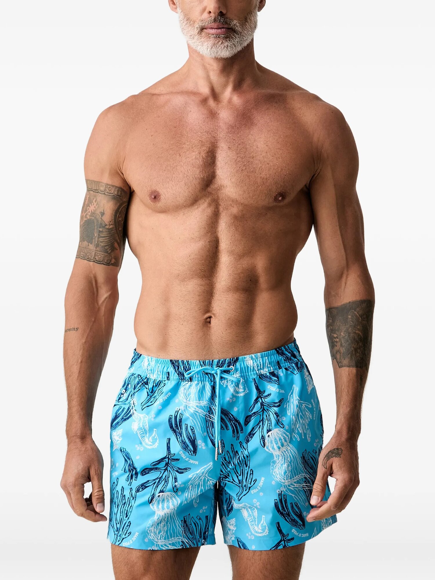 Шорты для плавания Marc O'Polo Graphic-print drawstring swim shorts, размер 48 EU — фото 1