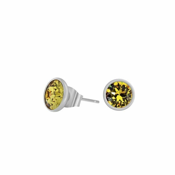Серьги пусеты Fiore Luna, кристаллы Swarovski, хрусталь, кристалл