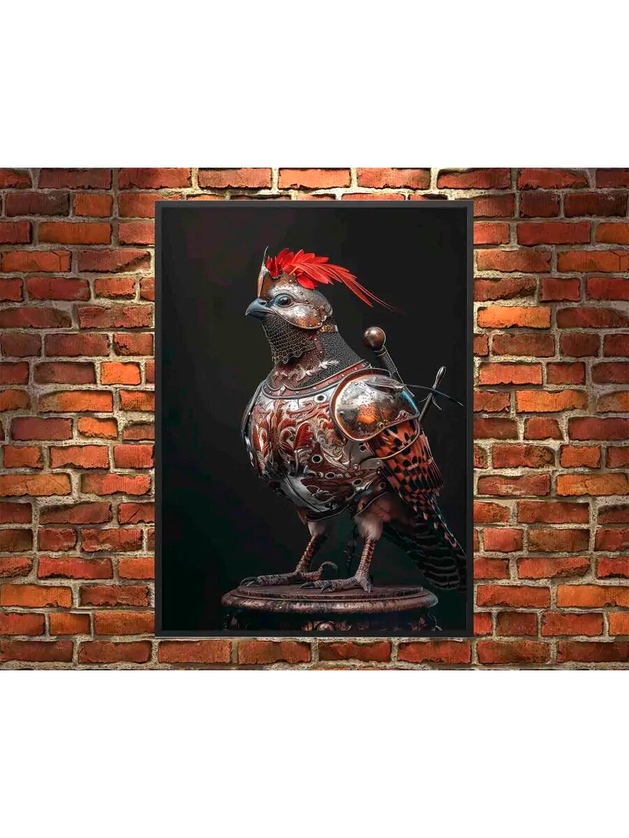 Птица-рыцарь из куропатки 4, Плакат 30x42см