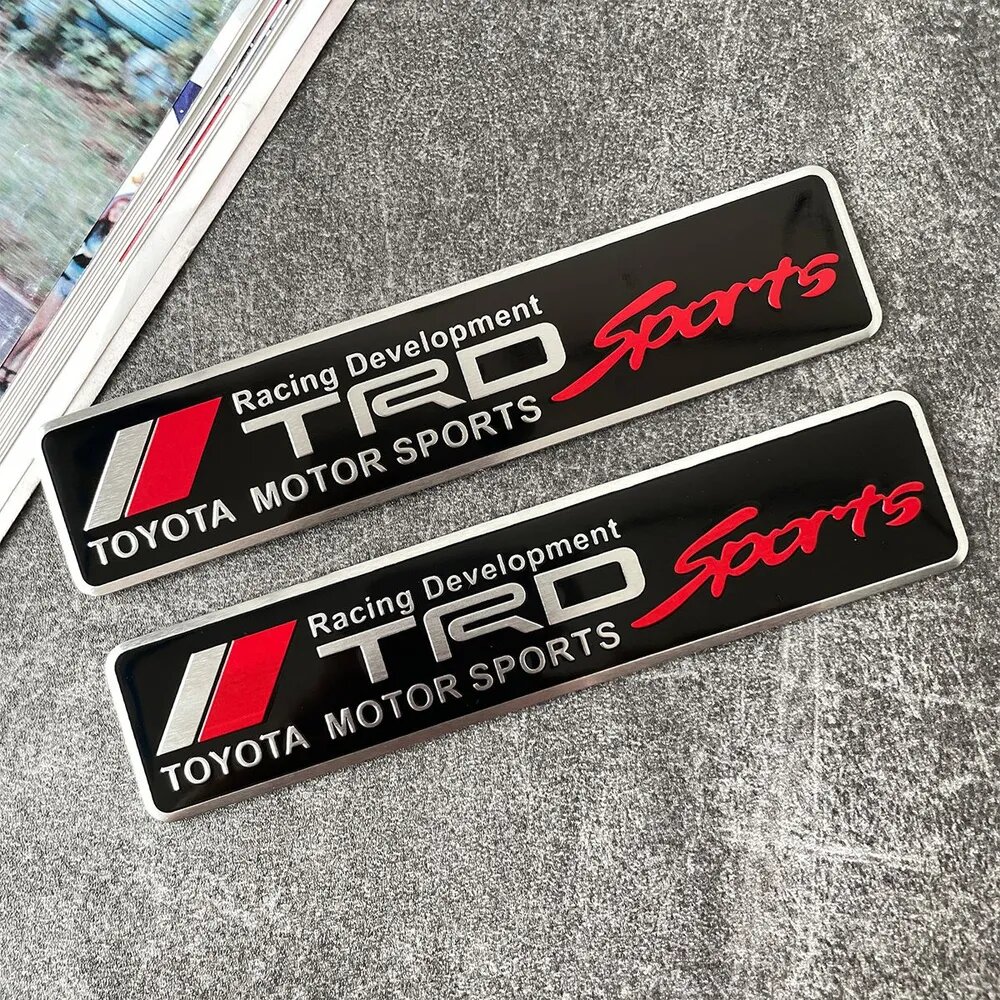 3D алюминиевый эмблема логотип TOYOTA TRD, наклейка для кузова, багажника и автоаксессуары для Corolla, Land Cruiser,4Runner, Yaris, Camry, RAV4,