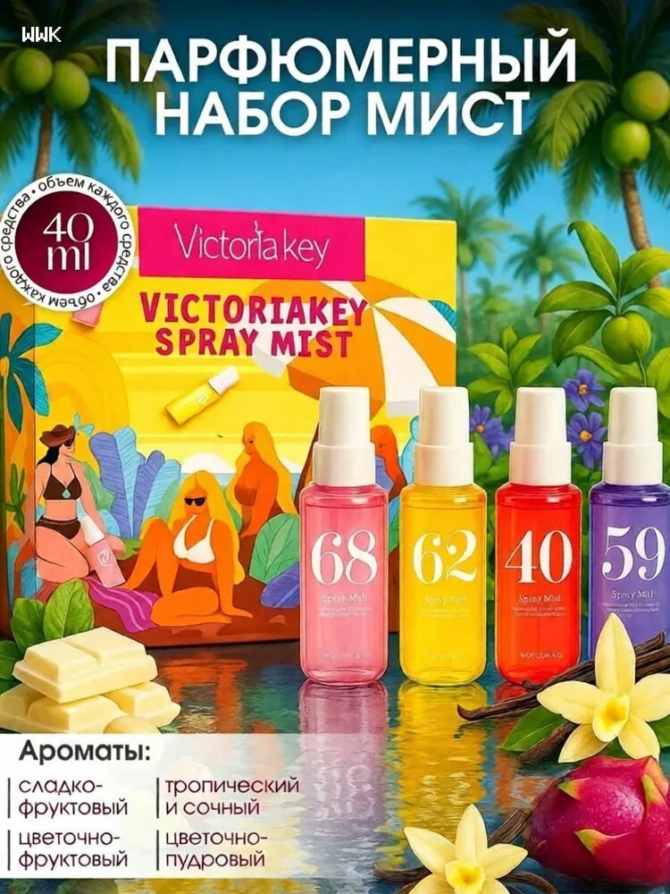 Парфюмерный спрей для тела Cheirosa, 40 мл*4шт