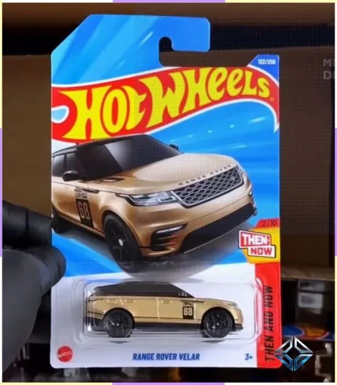 Игрушечная машинка Hot Wheels Range Rover Velar 1/64, металл, золотистый, для детей от 3 лет, коллекционная