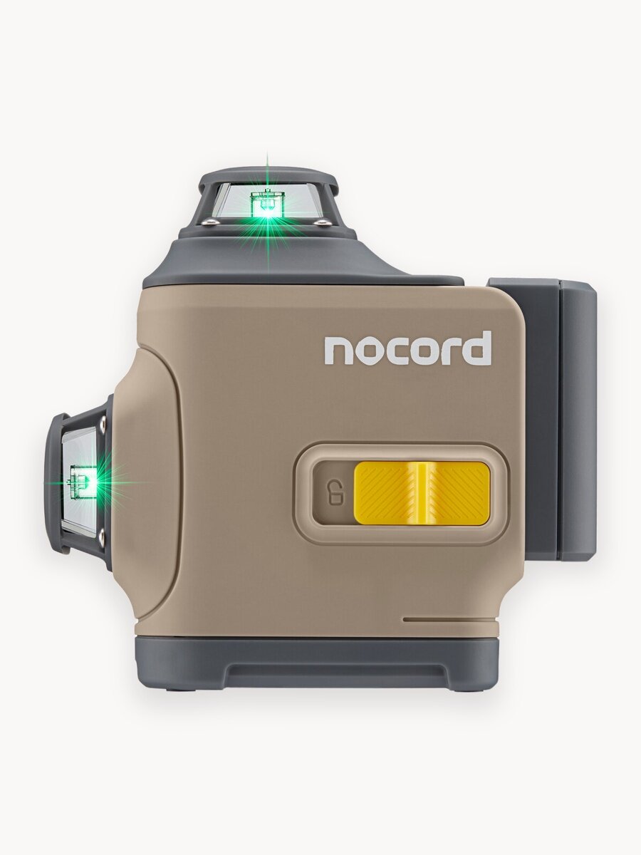 Уровень лазерный Nocord, 3х360, с аксессуарами в сумке, зеленый луч, NCL.3P. A1