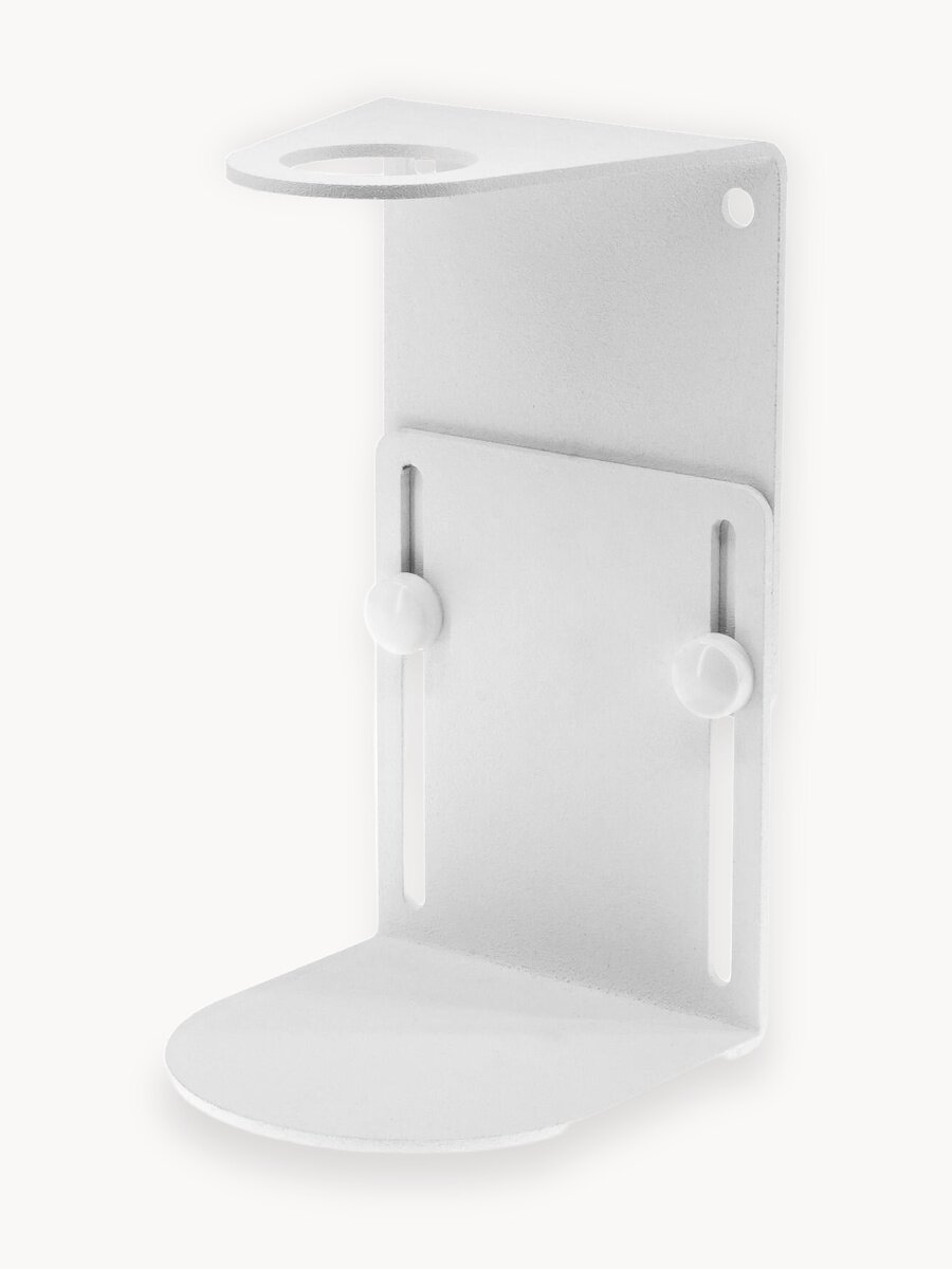 Антивандальный держатель дозатора для жидкого мыла и шампуней, настенный с антикоррозийном покрытием, белый