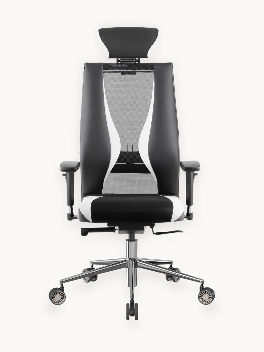 Кресло компьютерное игровое SynchroSit 10 B2-170D/M24. B23 Черный-Белый