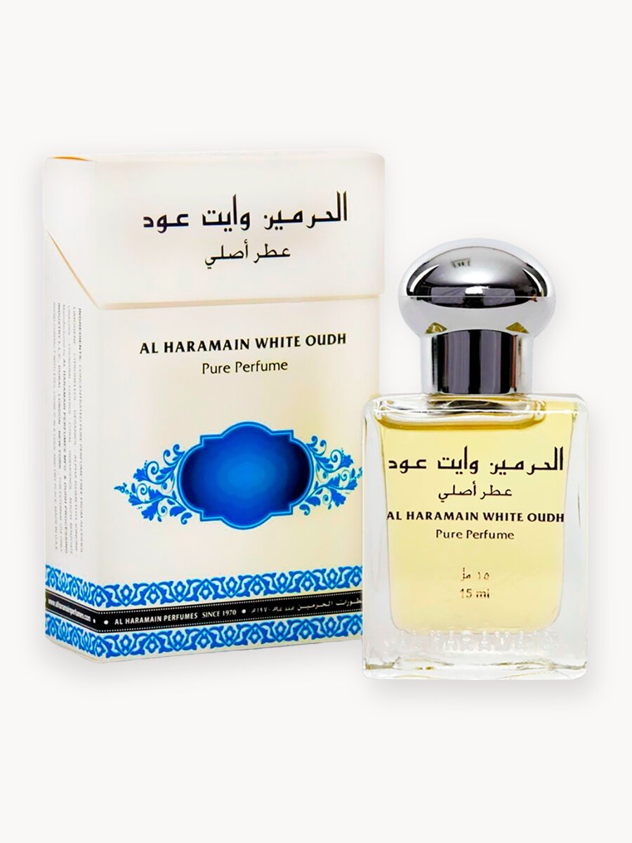 Масляные духи Al Haramain "White Oudh", мужские, роликовый аппликатор, 15мл