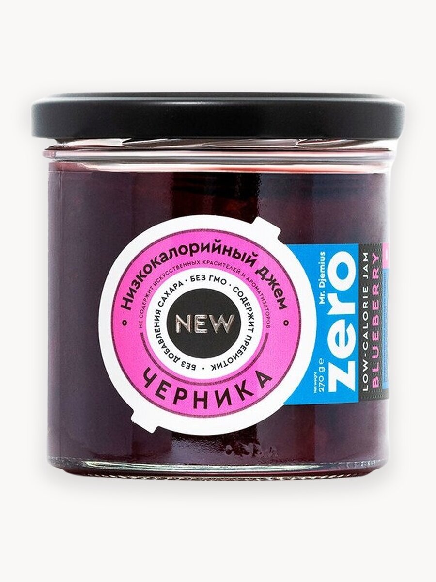 Низкокалорийный джем без сахара Mr.Djemius ZERO "Черника" 270гр