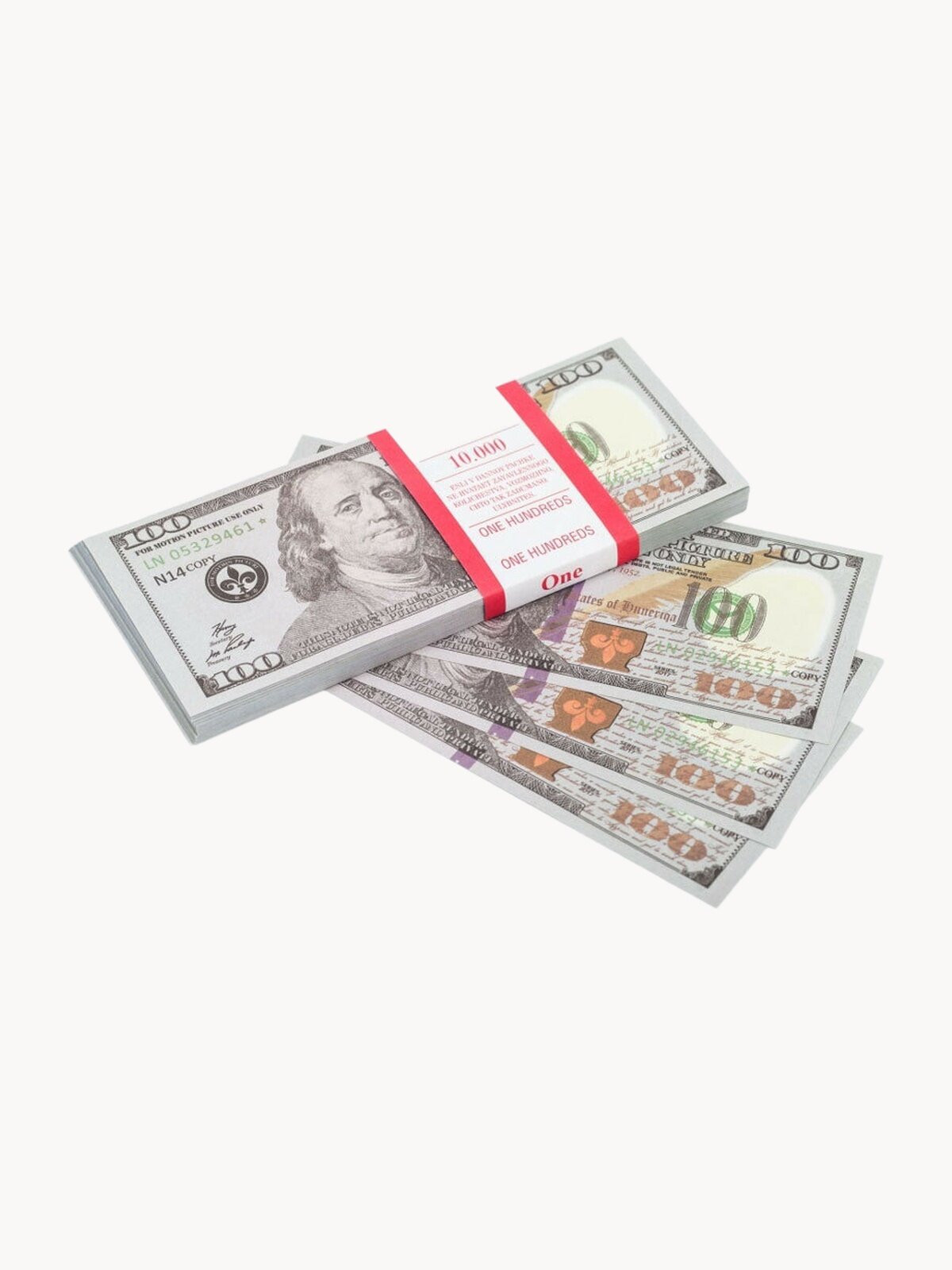Сувенирная пачка денег "100 долларов" нового образца