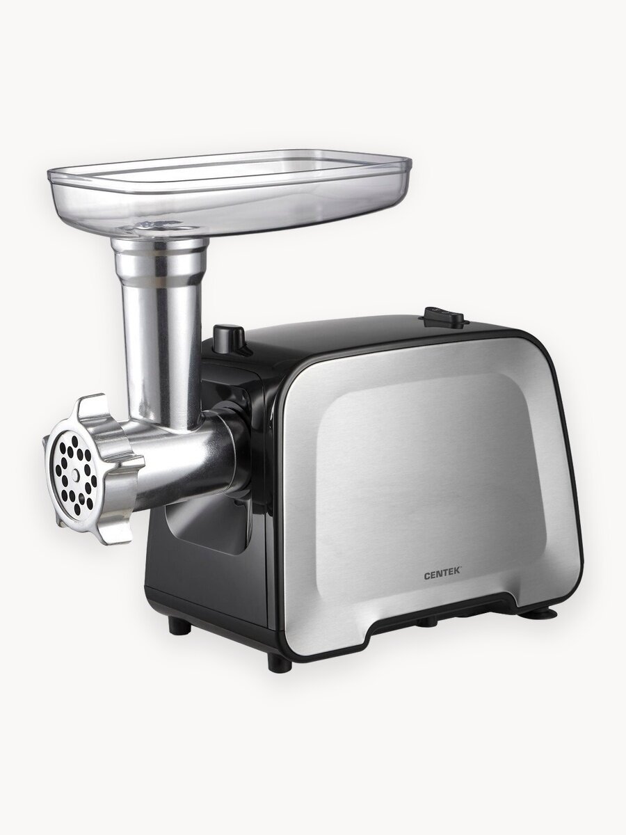 Мясорубка электрическая Centek CT-1604 с насадками для колбас и кеббе, 2 диска, функция реверс, мощность 2200Вт