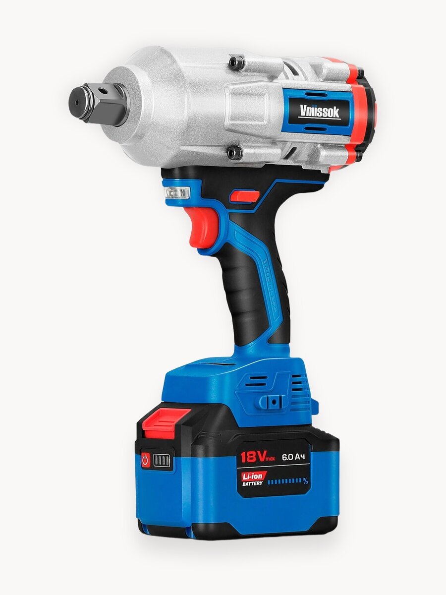 Гайковерт VNIISSOK V-1200N, ударный, бесщеточный, LiIon 18В, 1200Hм, с кейсом