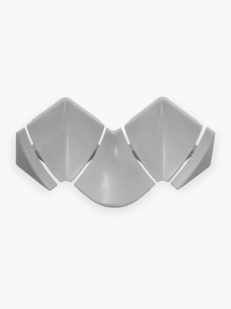 Набор комплектующих «Идеал», к плинтусу для столешницы, металлик серебристый глянцевый