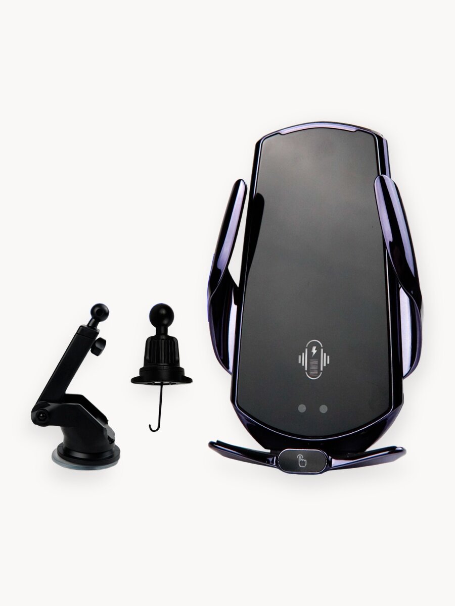 Держатель для телефона в машину с беспроводной зарядкой Q11 с присоской 2 крепления RADIANCE SKY