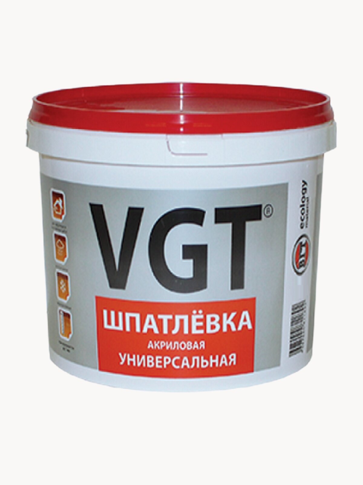 Шпатлевка Универсальная VGT 1.7кг до 7мм Акриловая для Внутренних и Наружных Работ / ВГТ Универсальная.