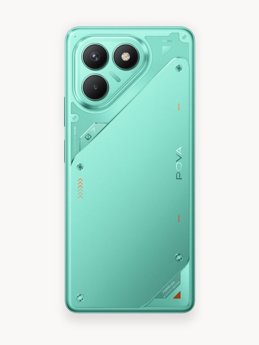 Смартфон TECNO POVA 7 Neo 8ГБ/ 256ГБ, бирюзовый (neon cyan)