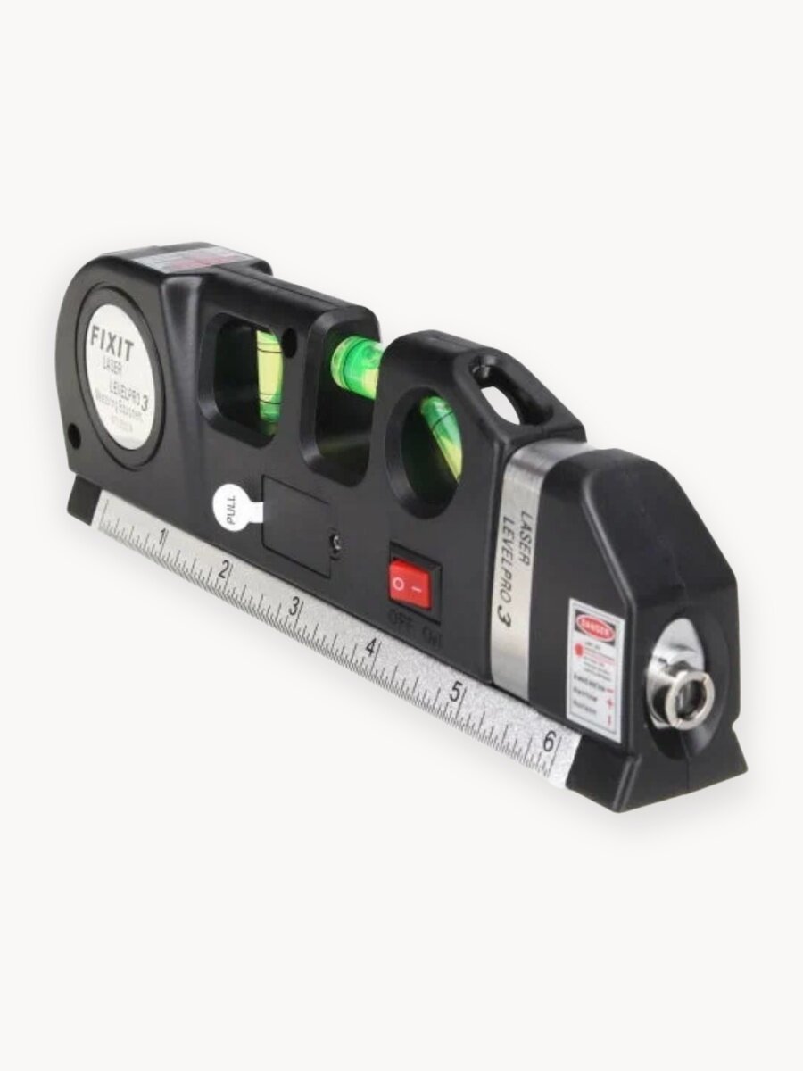 Настольный уровень/ Строительный уровень/ Уровень лазерный Laser Level Pro 3 вертикальный и горизонтальный / измерительный уровень