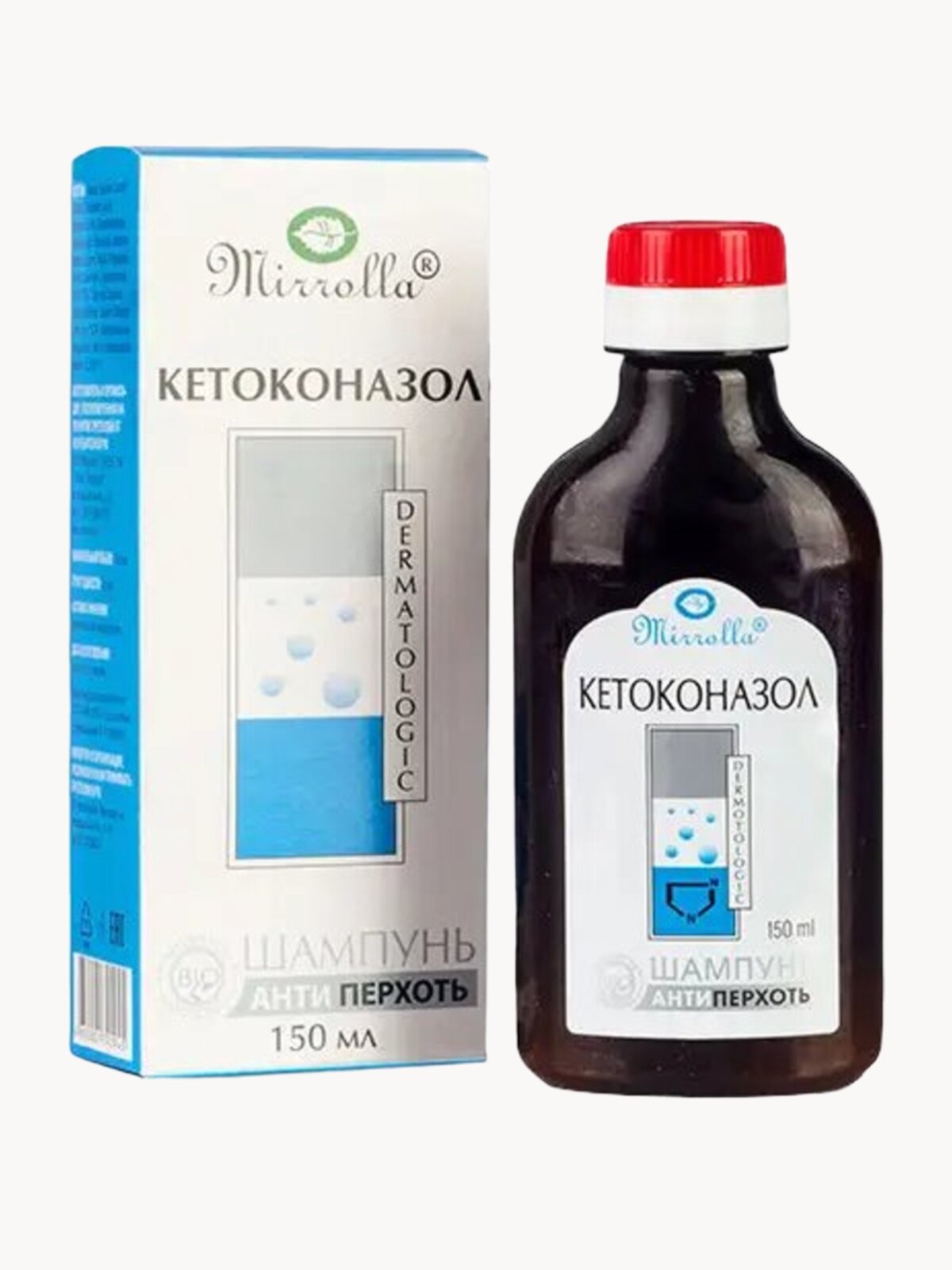 Mirrolla Шампунь от перхоти с кетоконазолом 2% 150 мл 1 шт