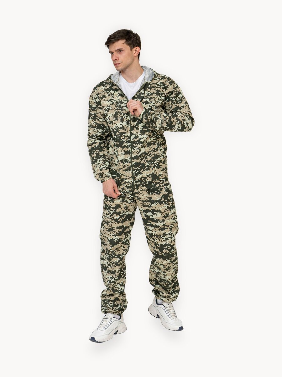 Костюм камуфлированный для рыбалки и активного отдыха ПромДизайн (куртка+брюки), 100% хлопок, 48-182RU