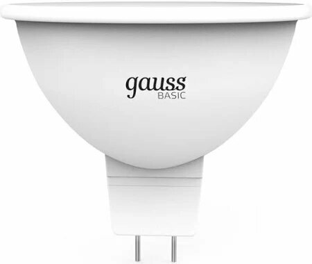 Лампа светодиодная Gauss Elementary 7Вт цок: GU5.3 софит 12B св. свеч. бел. нейт. (упак:10шт) (11527)