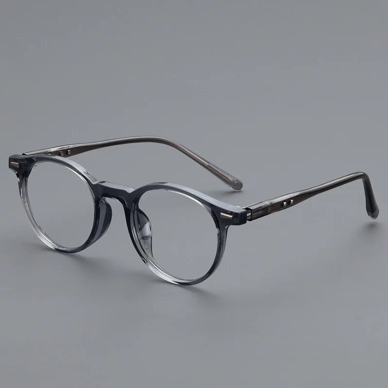 UVLAIK Винтажная круглая оправа для очков clear grey