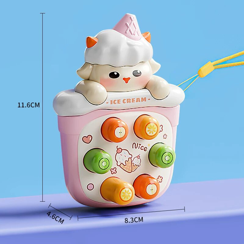 Игрушка в стиле мороженого с звуком - розовая игра с кротом