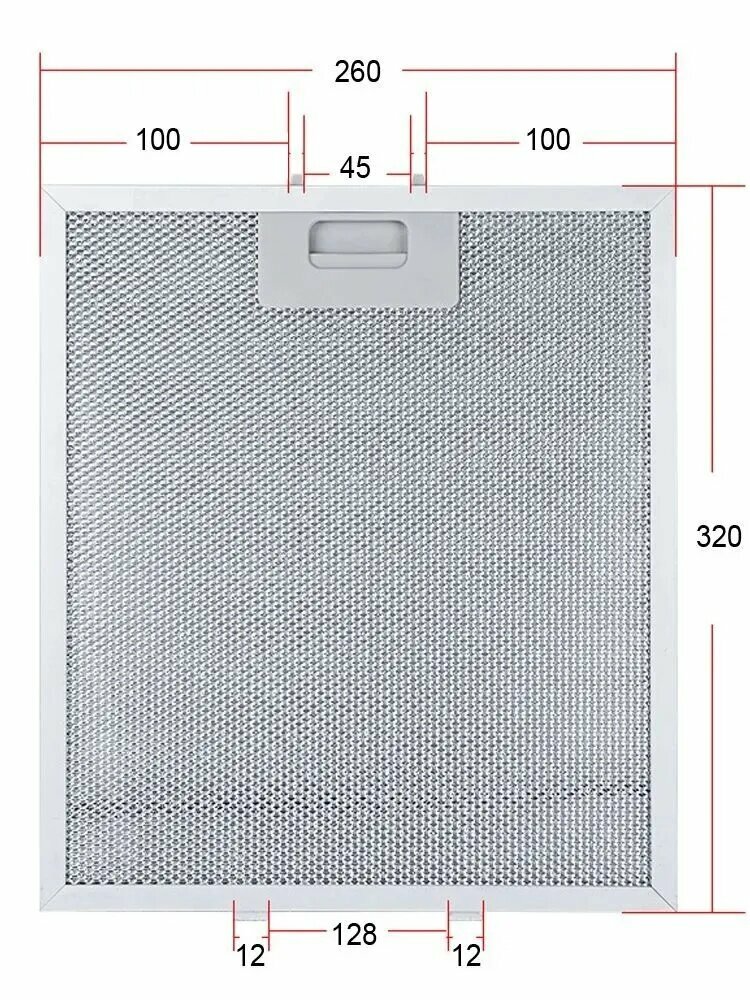 Жировой фильтр CATA TGAF 001 (02800905, 02800200), комплект 2 шт, 318x259 мм, алюминиевый
