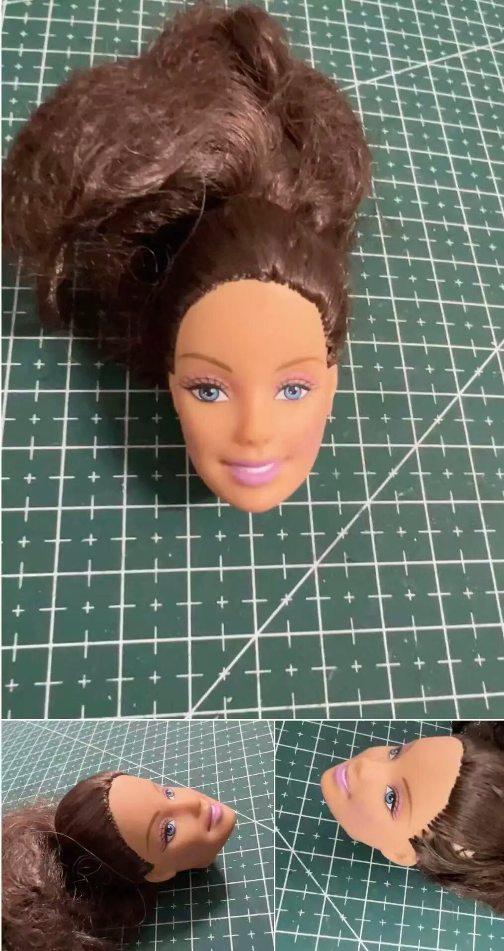 Пластиковая кукольная голова 30 см