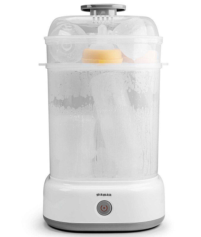 Стерилизатор электронный Maman LS-B308, для 4-х бутылочек разного размера, модуль 3 в 1, с щипцами, автоотключение