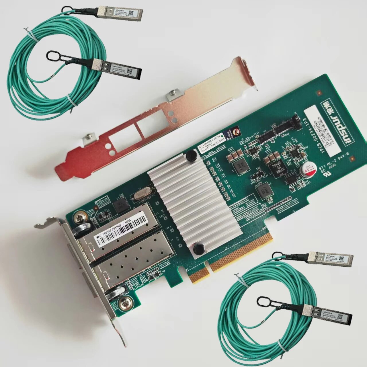 Сетевая карта 10 ГБ SFP+ PCI-E с чипом Intel 82599ES NIC AOC