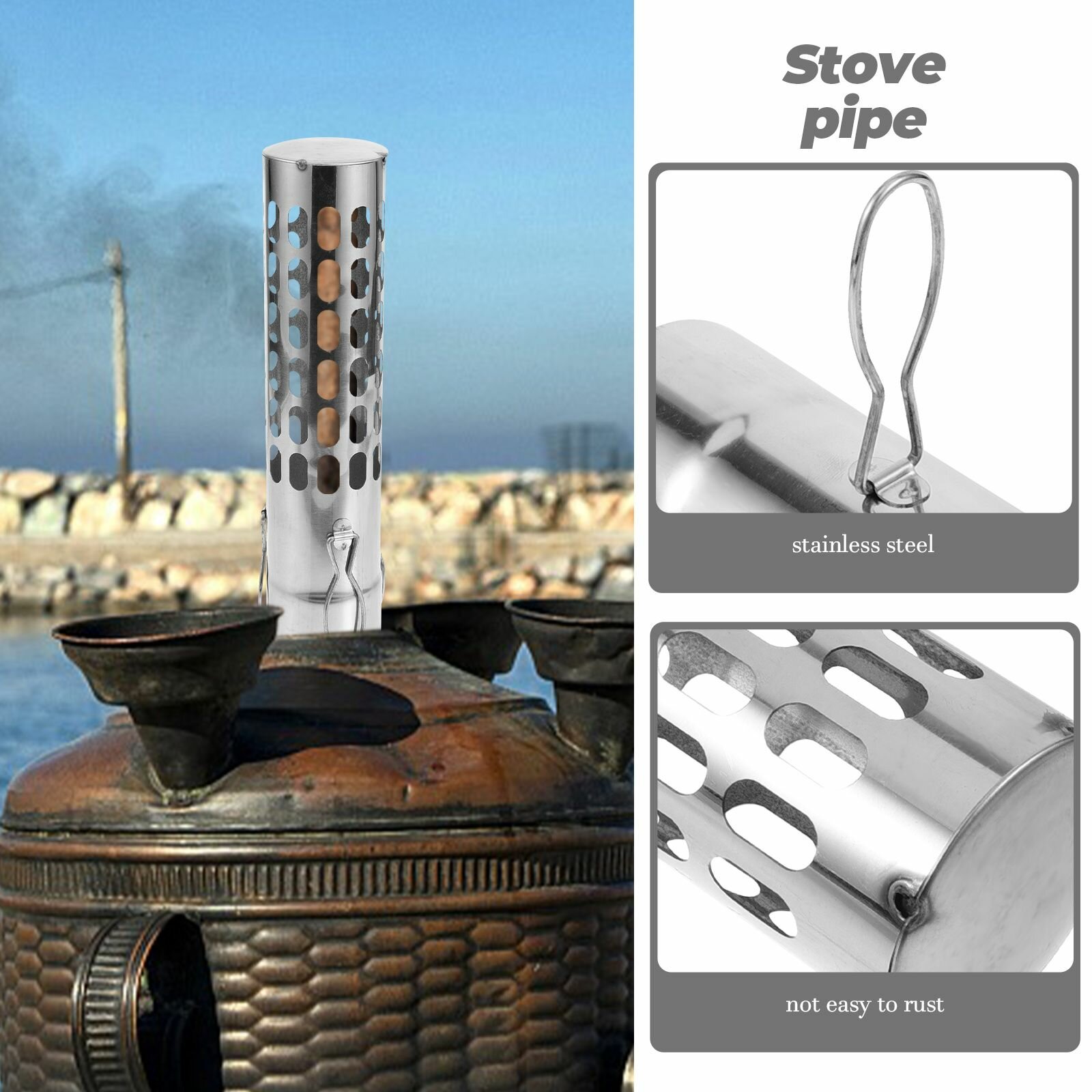 Стальной дымоходный искрогаситель из нержавеющей стали для защиты печей и каминов