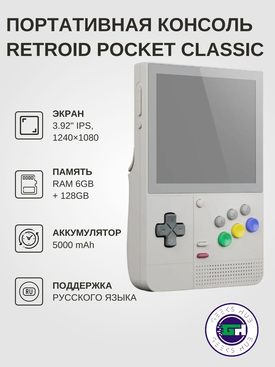Портативная игровая консоль Retroid Pocket Classic, память RAM 6GB+128GB