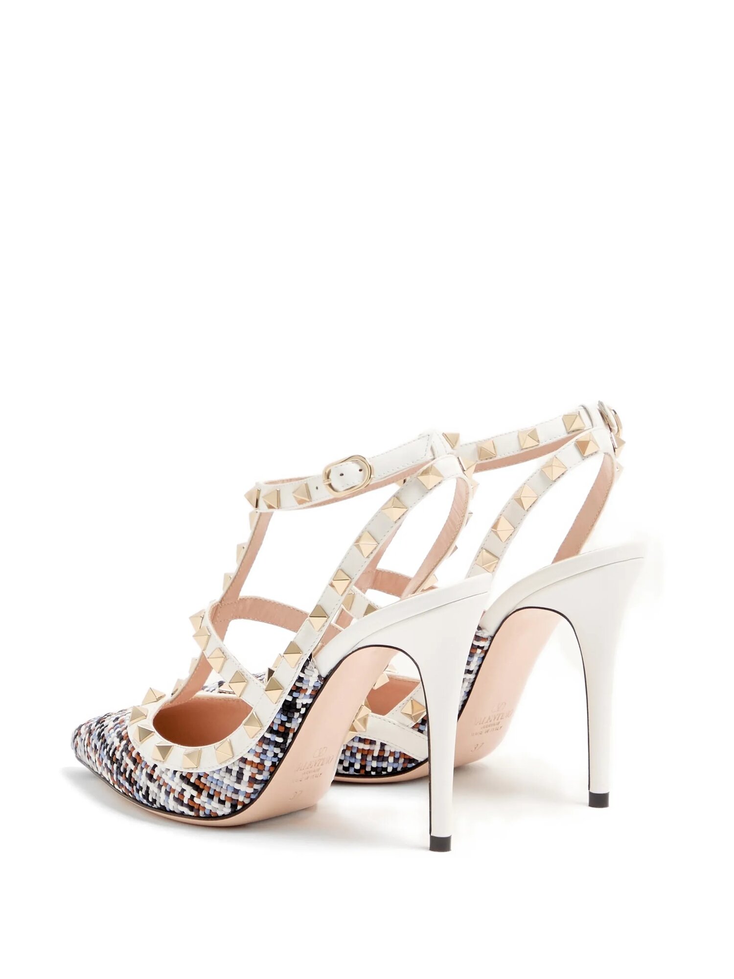 Туфли Valentino Rockstud 100, размер 38, white — фото 1