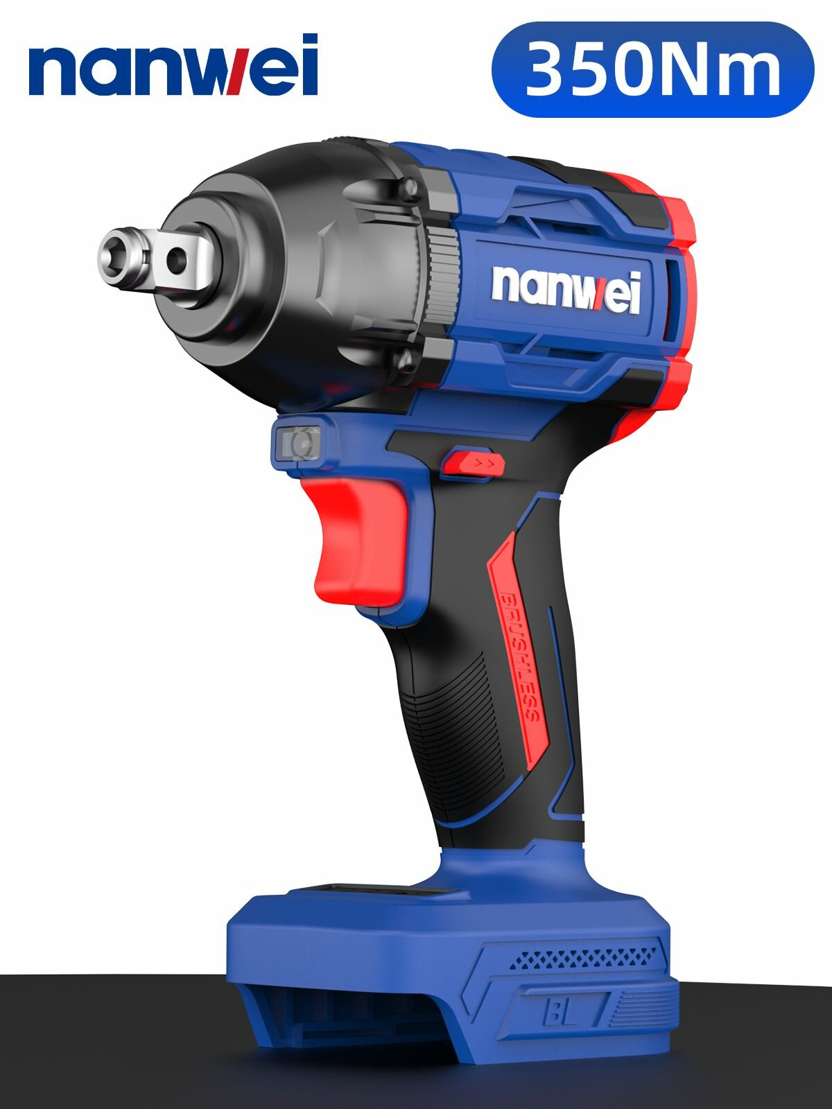NANWEI 350 Нм Электрический гайковерт,2450 об/мин Диаметр патрона 1/2