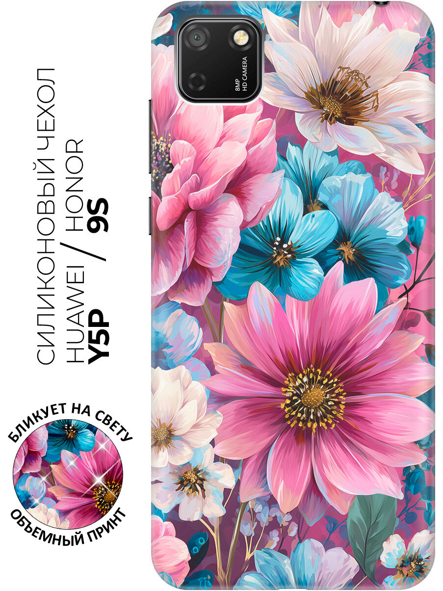 Силиконовый чехол на Honor 9S / Huawei Y5P с принтом "Поле цветущей мечты"