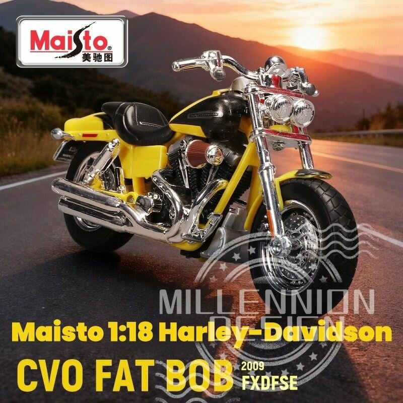 Maisto 1:18 Harley-Davidson FXDFSE CVO Fat Bob 2009 литая модель мотоцикла